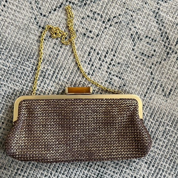 Accessorize | Bags | Accessorize Gold Clutch With Chain | Poshmark